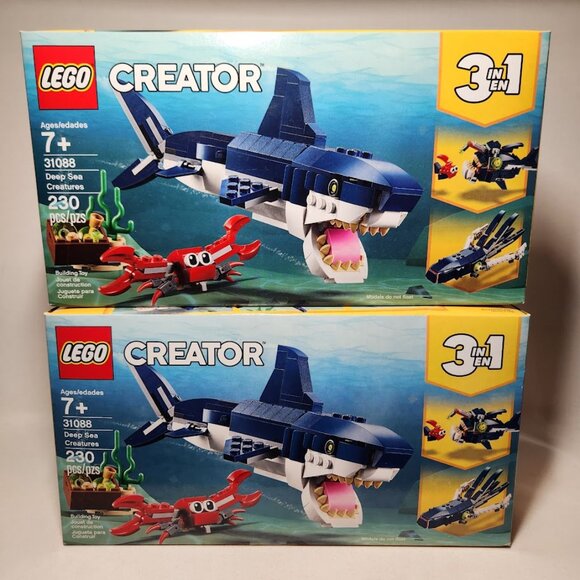 Lego | Toys | New Lego 3in Deep Sea Creatures Shark Crab Angler Fish ...